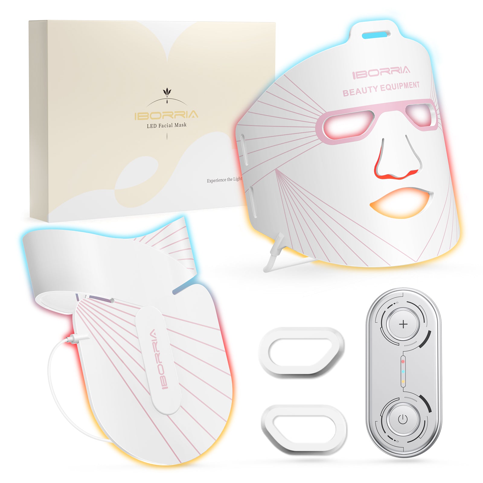 IBORRIA LED Light Therapy Face and Neck Mask | MN1